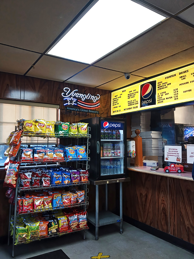 The snack rack and Yuengling sign remind you this is a place that understands life's simple pleasures.