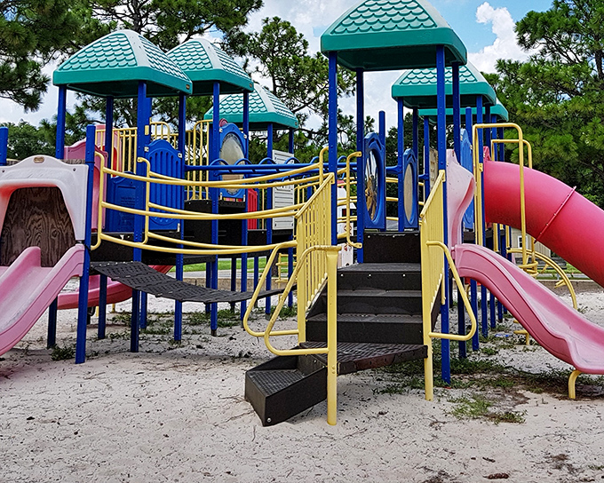 This playground isn't just for kids&mdash;it's for parents who need a moment of peace while pretending those slides don't look tempting.