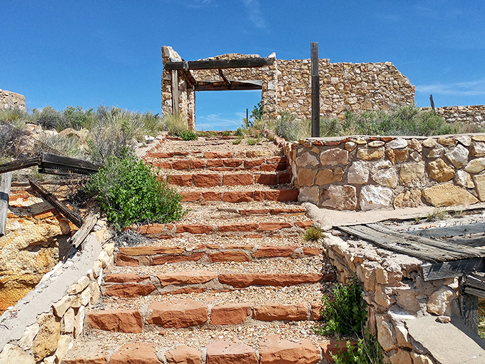 These weathered steps once led visitors to desert adventures &ndash; now they're adventures all by themselves.