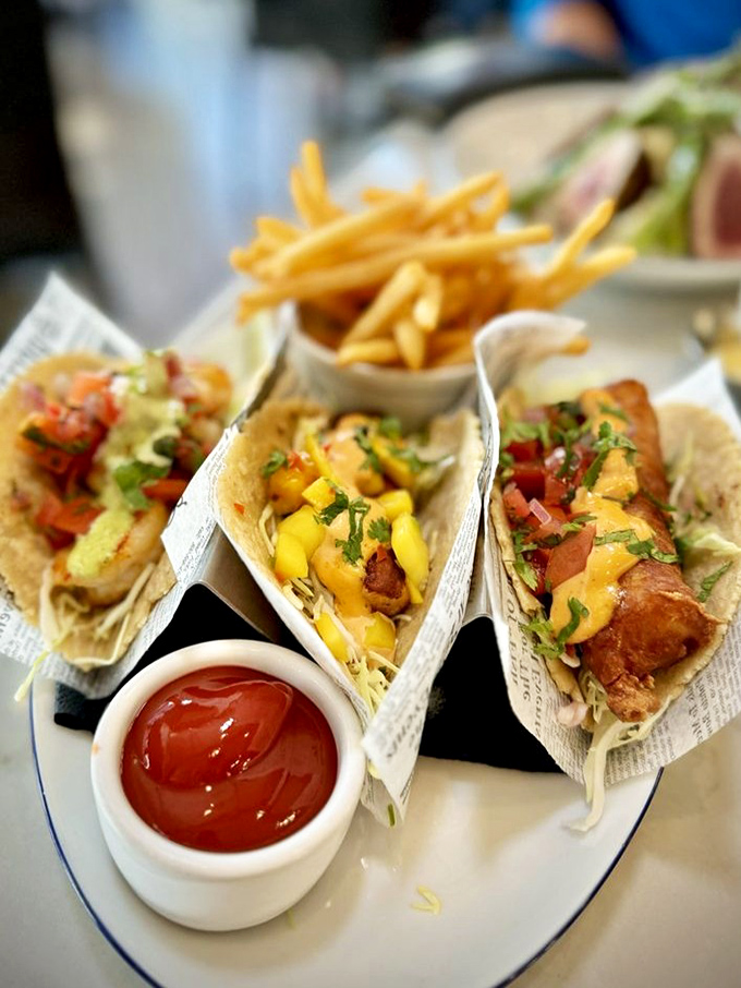 Fish tacos that make you question why you ever ate anything else. A trilogy of flavor that deserves its own Hollywood star.