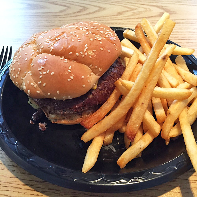 The Texas Burger doesn't mess around – substantial, perfectly grilled, and flanked by fries that clearly didn't come from a freezer bag.
