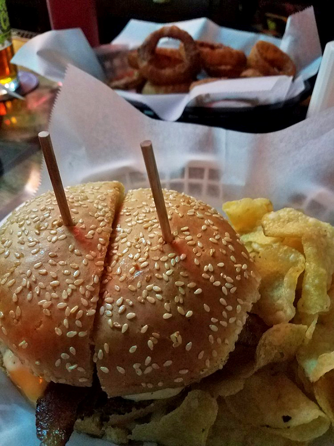 The famous Becky Burger lives up to its reputation - a towering achievement of beef, cheese, and all the right toppings on a sesame seed throne.