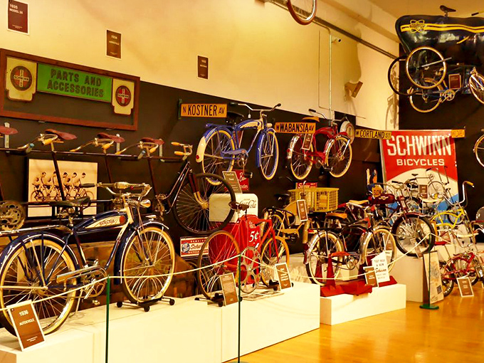 Schwinn's colorful lineup proves bicycle manufacturers were the original masters of product placement. "Mom, I need the red one. No, the REALLY red one!"