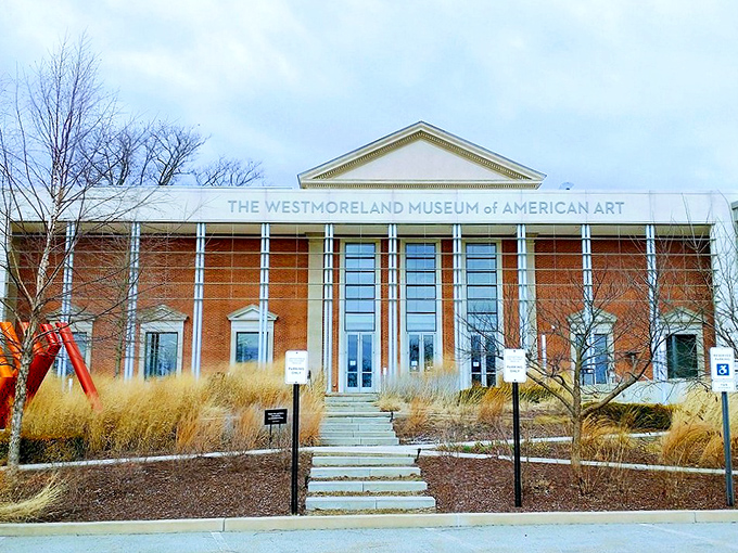 The Westmoreland Museum of American Art combines classical architecture with modern design elements, like your sophisticated aunt who wears vintage Chanel with contemporary accessories.
