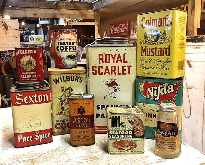 Before food came in plastic with ingredient lists longer than novels, it arrived in these gloriously designed tins that doubled as kitchen decor.