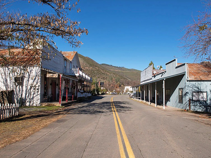 Time stands wonderfully still on this stretch of road, where historic buildings face off across asphalt like old friends continuing a century-long conversation.