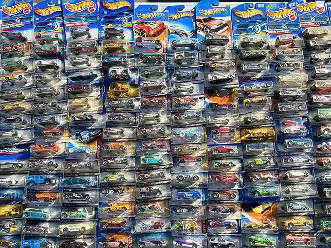 Hot Wheels heaven for collectors young and old&mdash;each tiny car carrying outsized nostalgia and the promise of playtime without batteries required.