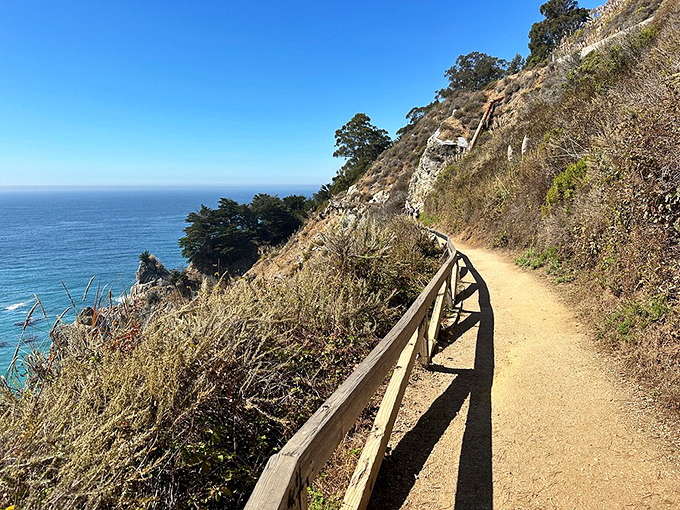 This cliff-hugging trail offers equal parts thrill and tranquility, with every step revealing new angles of a coastline that refuses to be ordinary.