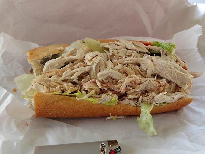 The turkey sub – where thinly sliced poultry achieves greatness through simplicity. No fancy tricks needed when quality ingredients do the talking.