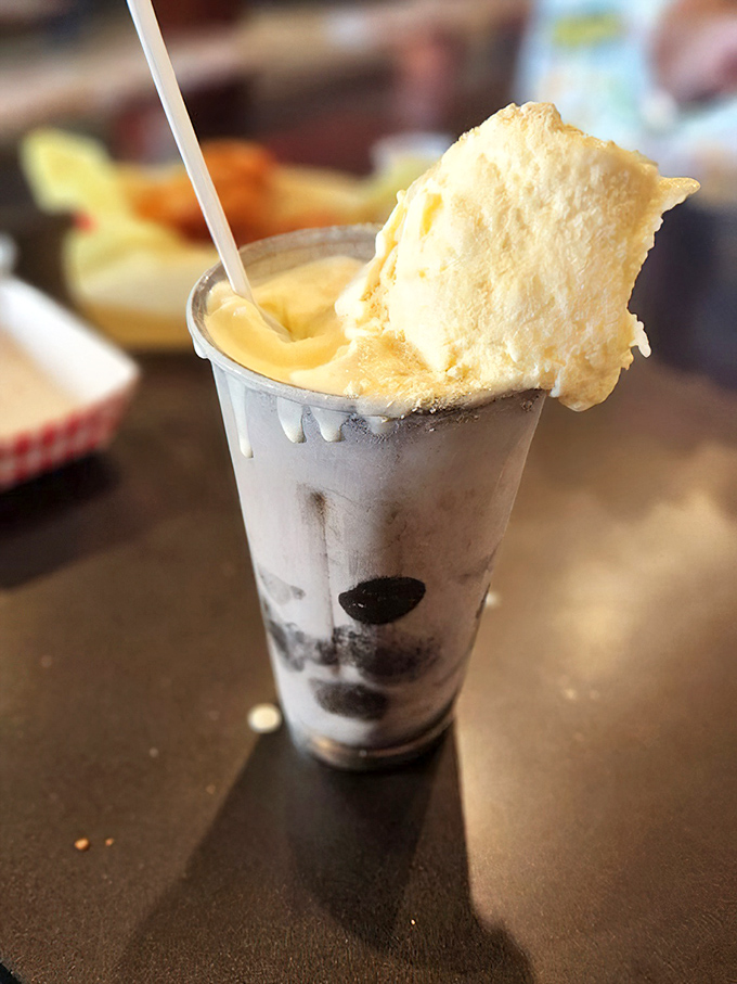 This vanilla malt comes with its own cookie life preserver, as if to say, "You're going to need help getting through this magnificent beast."