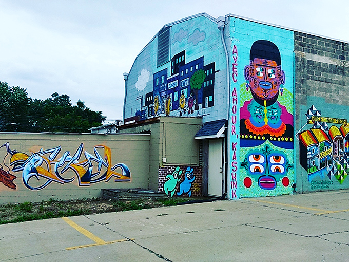 Vibrant street art adds unexpected splashes of creativity to Brooklyn's already colorful community personality.