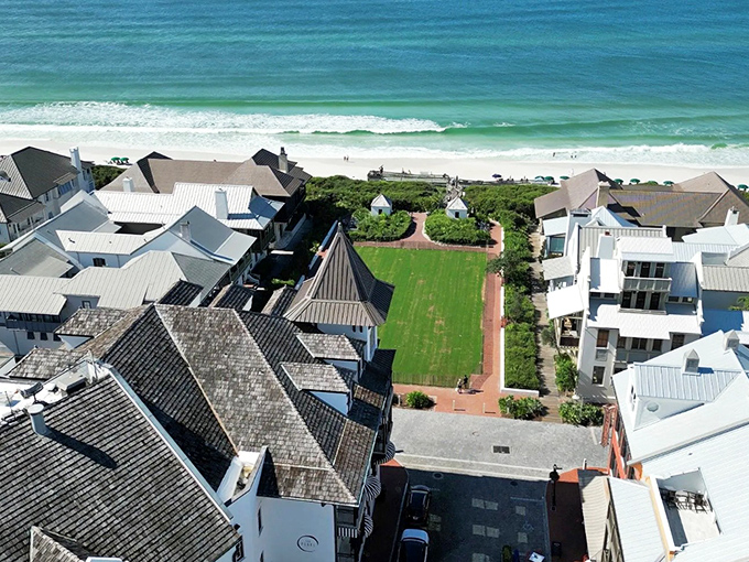 The Western Green leads straight to the beach, because why make paradise harder to find than necessary?