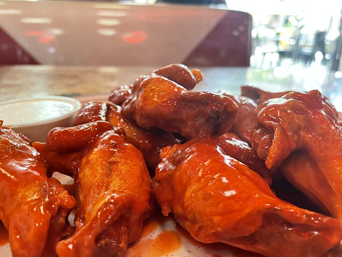 Buffalo wings glistening with sauce that promises a delicious kick. These aren't just appetizers&mdash;they're the reason napkin dispensers were invented.