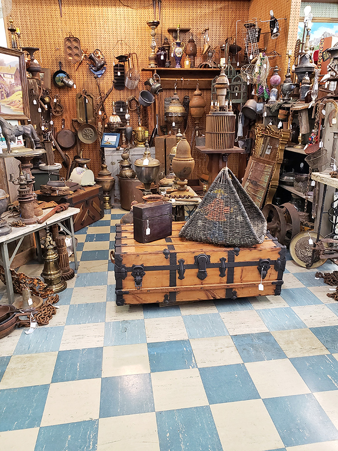 This corner looks like what would happen if your most interesting history professor decided to become an interior decorator instead.