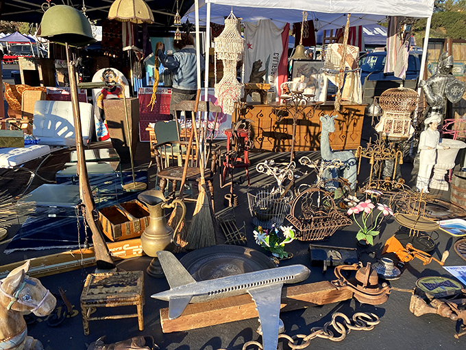 Rusty gold for the taking! This jumble of weathered treasures is where interior designers and set decorators find their "perfectly imperfect" statement pieces.