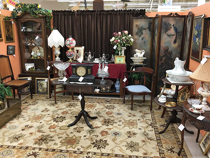 A perfectly staged vignette that could be straight from Downton Abbey's drawing room. The attention to detail makes you want to pour imaginary tea.