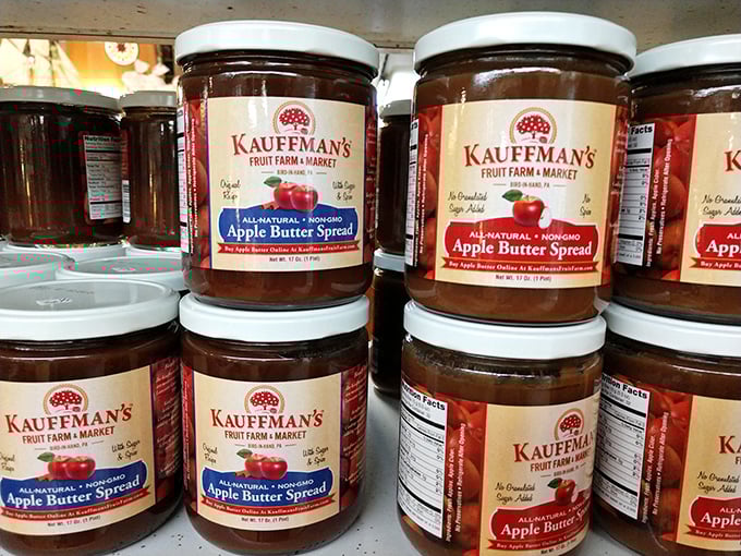 Jars of apple butter standing at attention like sweet soldiers, ready to transform your morning toast into something worth getting out of bed for.