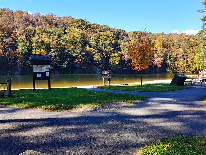 Autumn transforms this hidden gem into nature's own masterpiece, painted in colors that defy description completely.