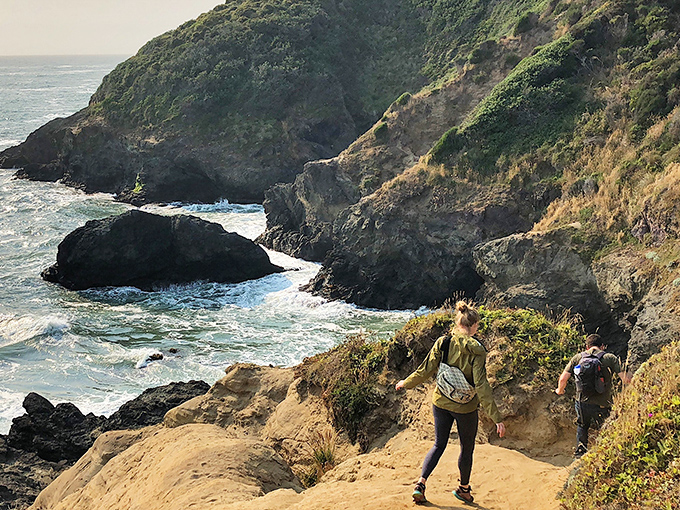 Hikers descend toward hidden coves where the Pacific has been sculpting California's masterpiece coastline for millennia &ndash; no admission fee required.