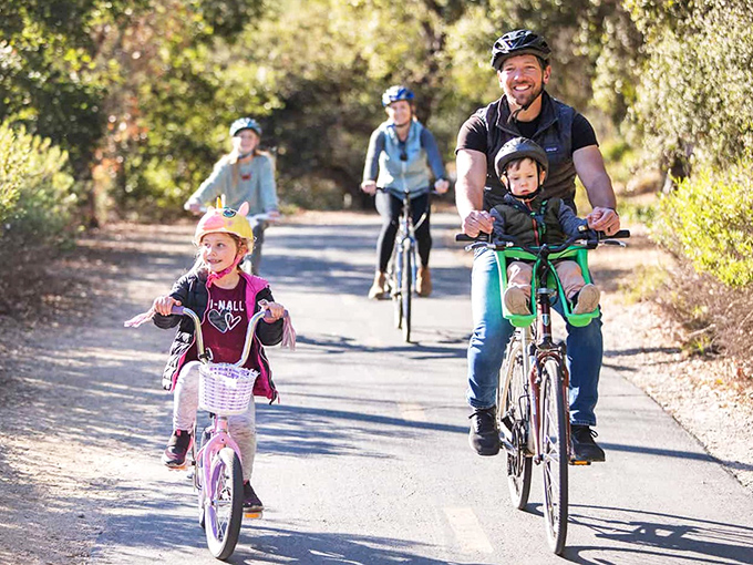 The Bob Jones Trail welcomes cyclists of all ages, where family memories are made one pedal stroke at a time.