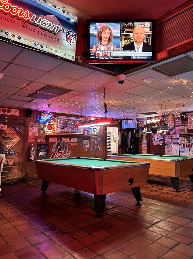 Pool tables bathed in neon light&mdash;where friendly rivalries are born and "just one more game" becomes the night's repeated mantra.