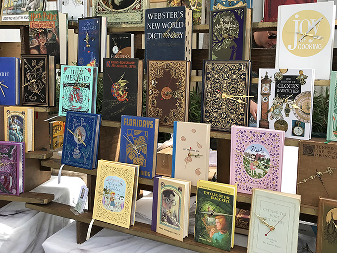 Literary treasures stack high, offering everything from classic novels to quirky coffee table conversation starters.