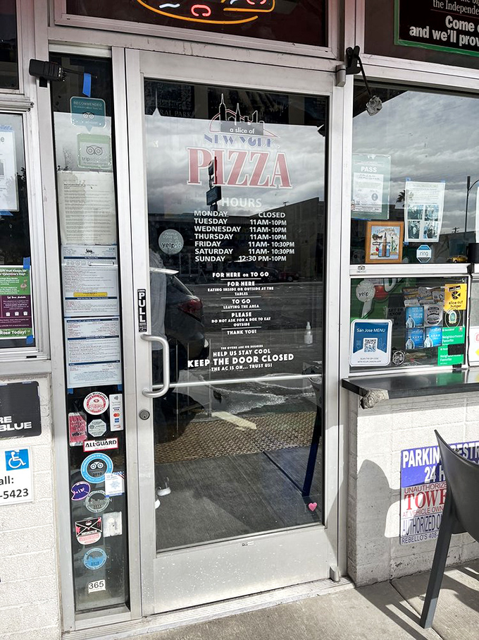 These hours posted on the door represent your gateway to pizza enlightenment and carbohydrate salvation.