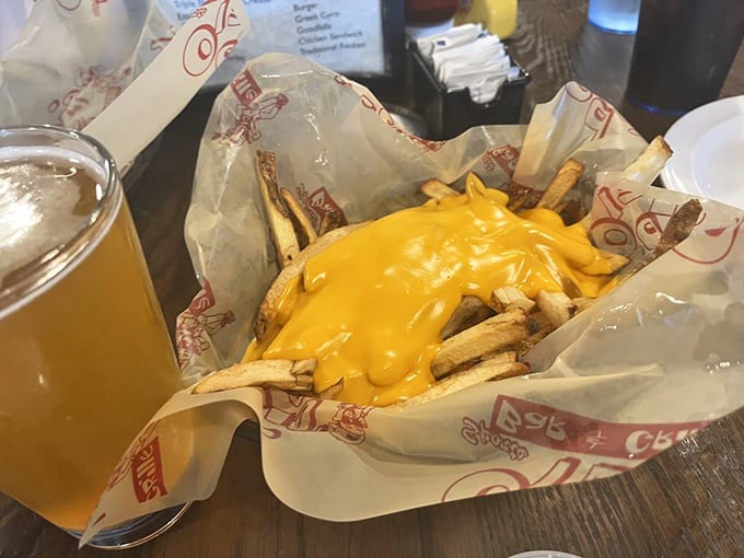 Cheese fries that don't mess around. That golden river of cheese says, "Diet? What diet? We're having a moment here."
