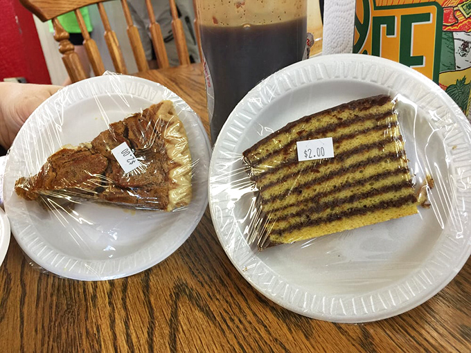 Life is short, eat dessert! These homestyle slices of chocolate cake and pecan pie are the perfect sweet finale to a smoky feast.