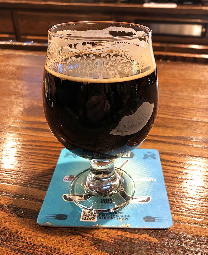 A stout so dark and rich it looks like it's plotting something delicious against your diet plans.