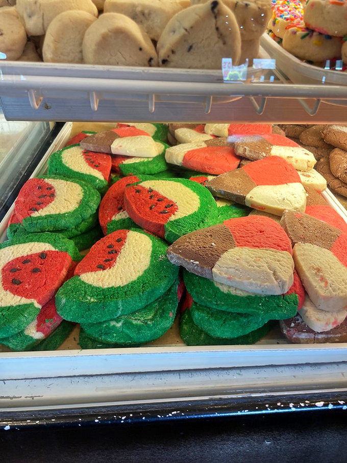 These watermelon cookies aren't just cookies&mdash;they're edible time machines transporting you to childhood with each buttery, cinnamon-laced bite.