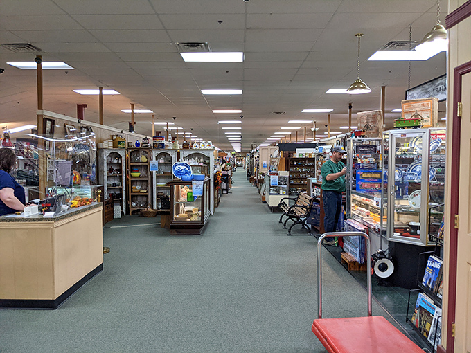 The antique hunter's natural habitat&mdash;notice the focused posture and deliberate movements as they stalk their vintage prey.