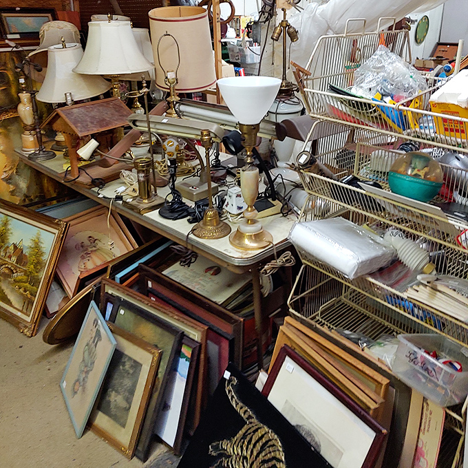 Lamp heaven or lighting purgatory? One person's cluttered corner becomes another's perfectly aged design statement.