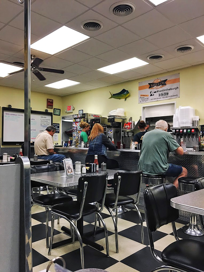 The counter seating&mdash;where solo diners become regulars and regulars become family. Watch breakfast theater unfold before your eyes.