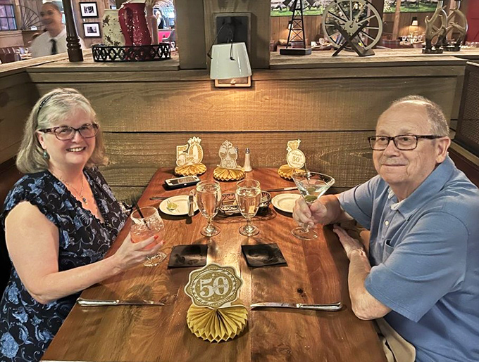 When you're celebrating 50 years together, you deserve cocktails and a table at The Barn. Some anniversaries require proper beef-based celebration.