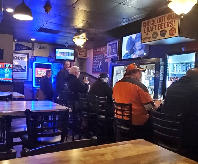 The bar area at happy hour&mdash;where strangers become friends, friends become regulars, and everyone becomes an expert on the Phillies' pitching rotation.