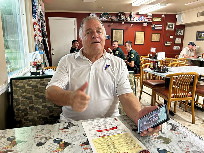 The dining room fills with locals who know the secret to starting the day right. Good food brings good people together.