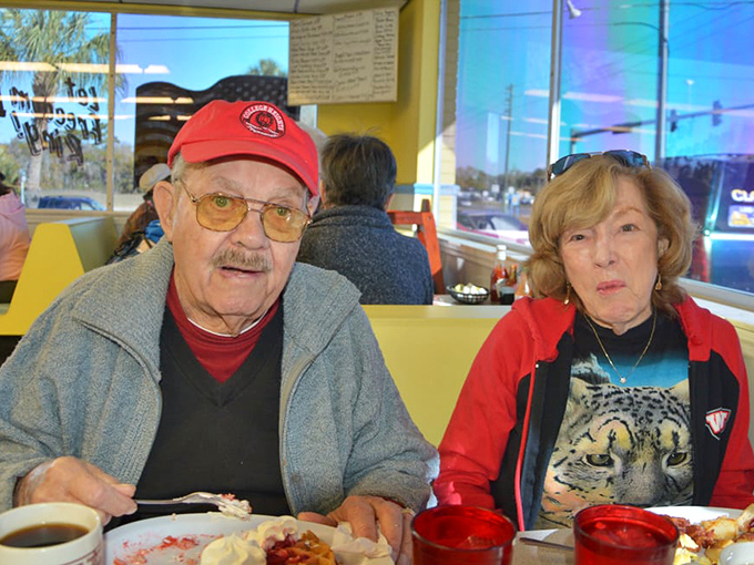 The dining room serves as Crystal River's unofficial town hall, where coffee refills and friendly conversations are both bottomless.