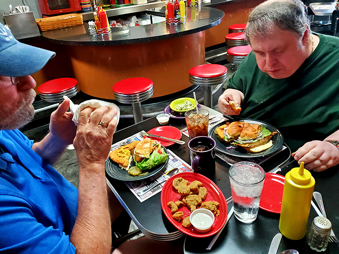 Counter dining at its finest &ndash; where strangers become temporary food companions united by the universal language of "mmm" and "pass the ketchup."