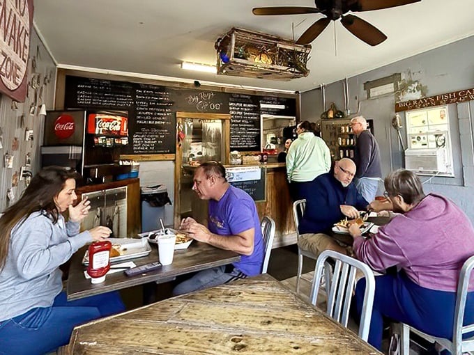 The true measure of a great local spot? When everyone's too busy enjoying their food to look at their phones.