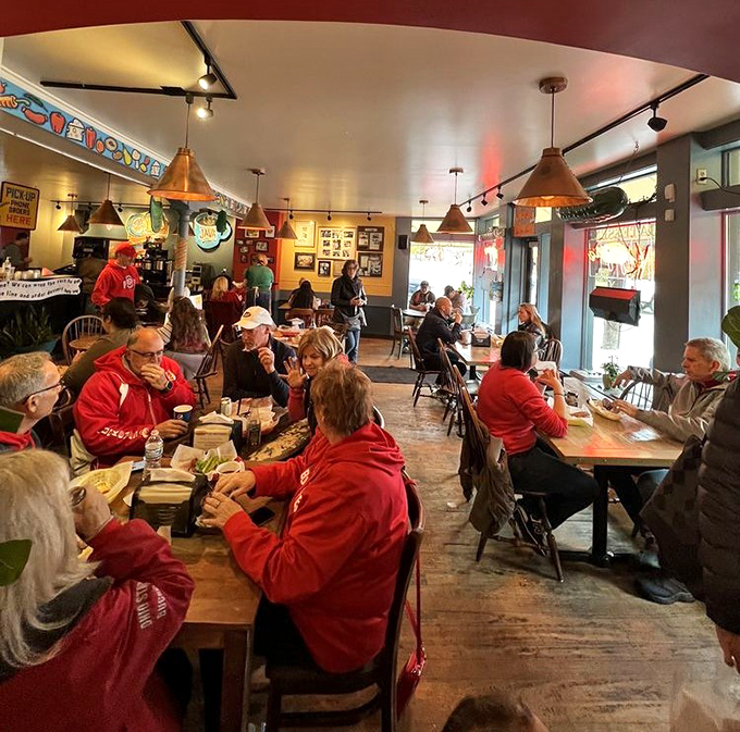 Happy diners discovering why this place has earned its legendary status among Columbus food lovers.