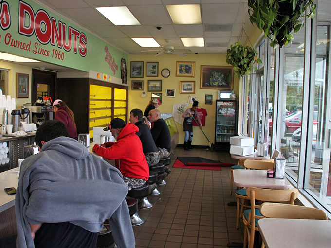 Local regulars gather like it's their personal breakfast club, sharing stories over coffee.