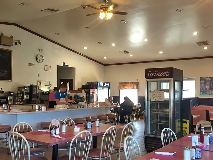 The dining room at Mary's&mdash;where coffee mugs are always full, conversations are always genuine, and nobody's rushing you through your meal.