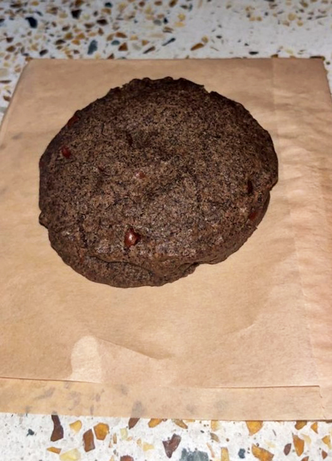 This double chocolate chip buckwheat cookie looks like it could solve world peace, one bite at a time.