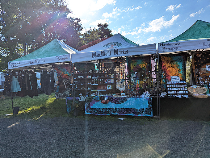 Artisan alley, where handmade soaps meet bohemian wall hangings. The perfect spot to find gifts that say "I didn't just grab this at the mall."