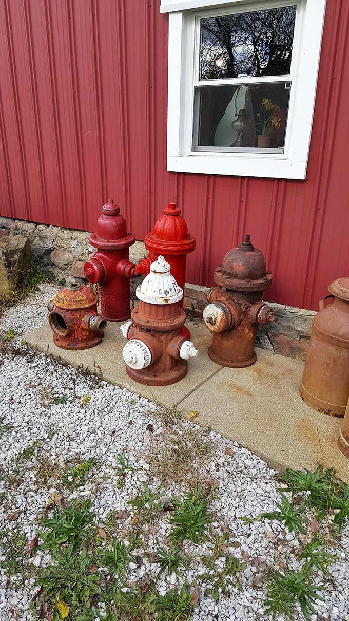 The fire hydrant garden&mdash;where retired heroes of public safety enjoy their golden years in the Ohio sunshine.