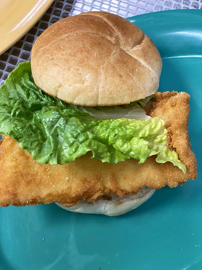 This fish sandwich isn't playing around&mdash;a properly substantial piece of fresh fish on a bun that knows its supporting role isn't to overwhelm but complement.