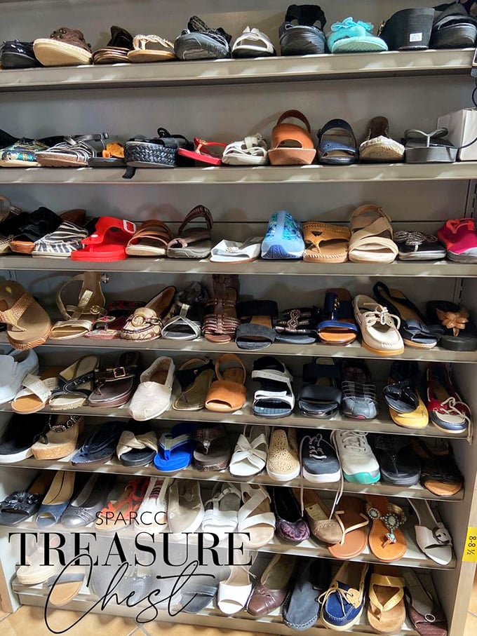 The footwear section&mdash;a testament to Florida's eternal optimism that someday, somewhere, there will be an occasion for every single pair of sandals.