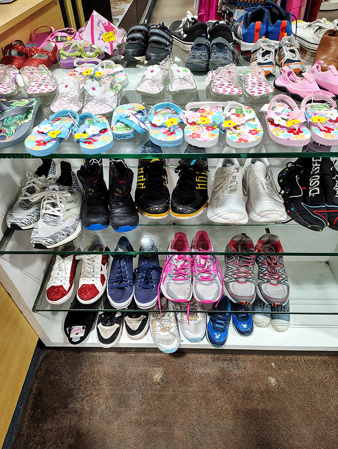 Footwear fantasies arranged by size and sparkle. From practical sneakers to "where would I ever wear these?" sequined statements&mdash;all priced for guilt-free experimentation.