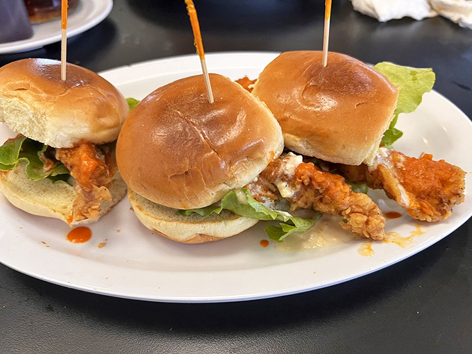Slider heaven isn't just for lunch anymore. These crispy chicken minis prove that good things come in small packages &ndash; three of them, to be exact.